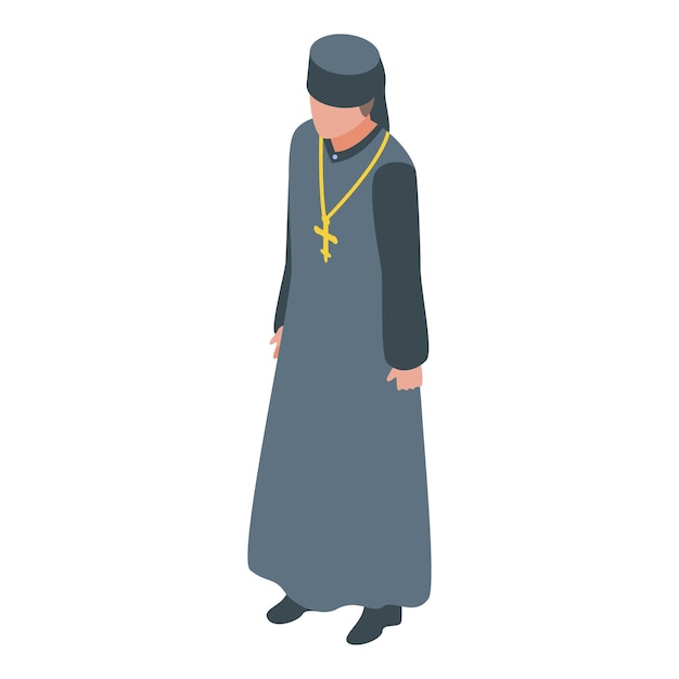 Elegant Cleric in Traditional Robes Holds Rosary | Jiffy Designs