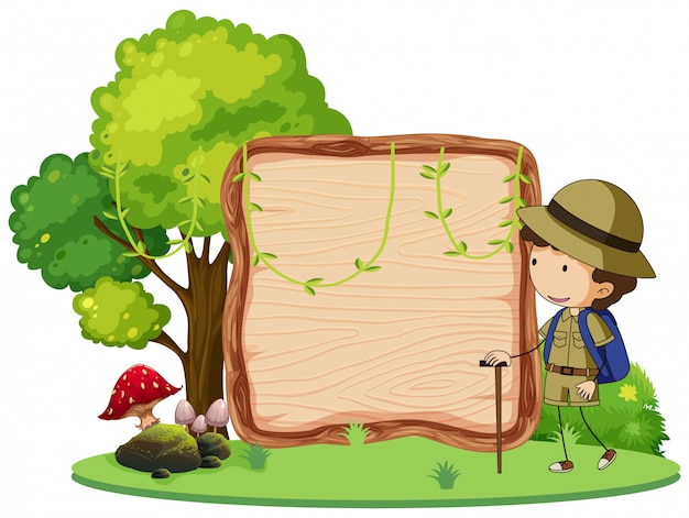 Charming Woodland Backdrop with Adventurous Explorer | Jiffy Designs