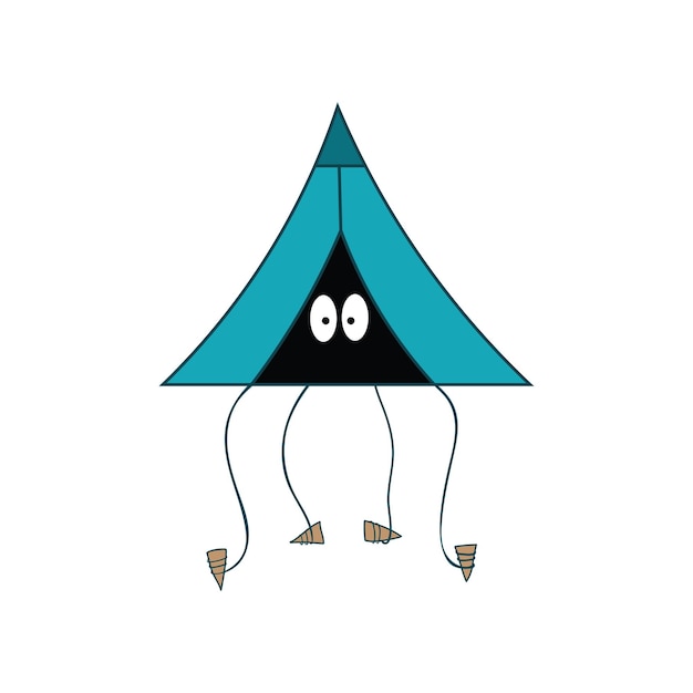 Whimsical Triangular Creature with Expressive Eyes | Jiffy Designs