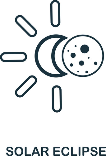 Solar Eclipse Icon. Flat Style Icon Design. Ui. Illustration Of Solar Eclipse Icon. Pictogram ...