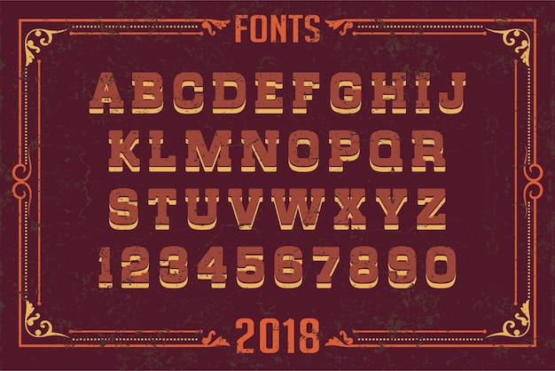 Vintage Alphabet and Numbers on Ornate Dark Background | Jiffy Designs
