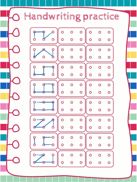 Colorful Handwriting Practice Worksheet with Alphabet Tracing | Jiffy ...