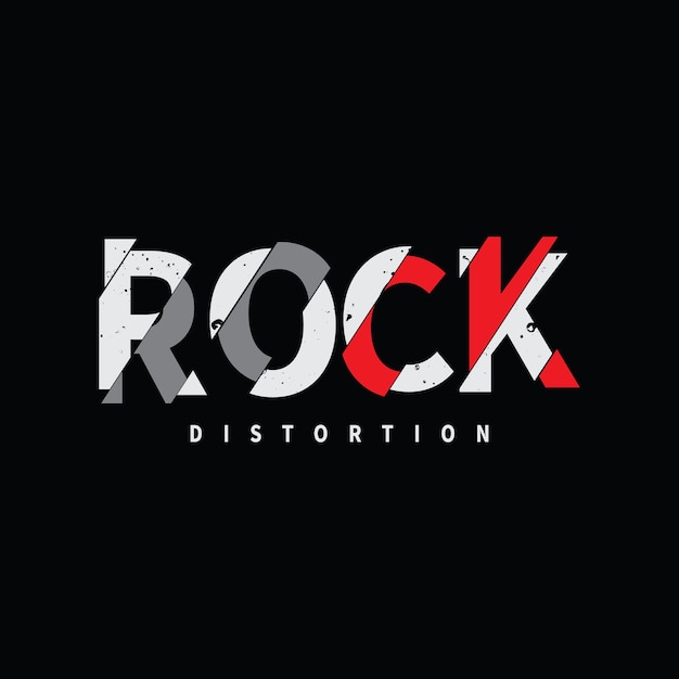 Bold 'ROCK Distortion' Text Graphic in Red, Black, and White | Jiffy ...