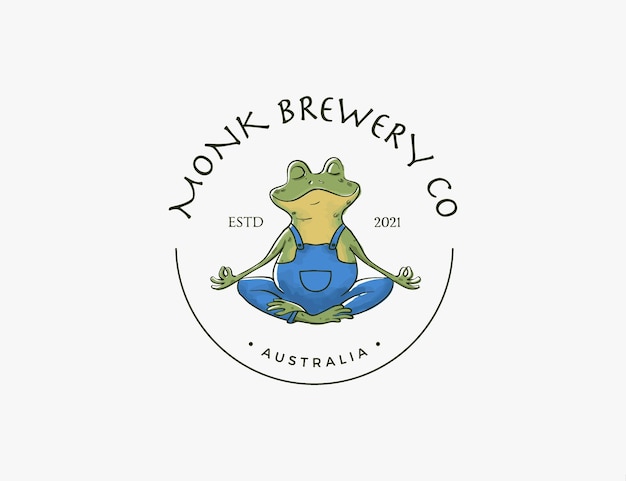 Charming Frog Logo for Monk Brewery Co. | Jiffy Designs