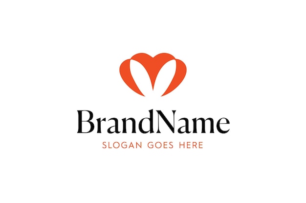 Stylized Heart-Shaped Logo with Elegant Brand Name | Jiffy Designs