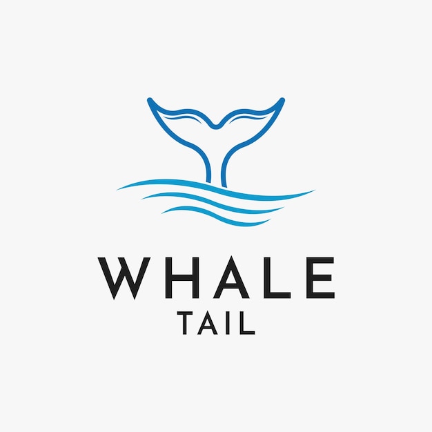 Elegant Whale Tail Silhouette on Wavy Seascape | Jiffy Designs