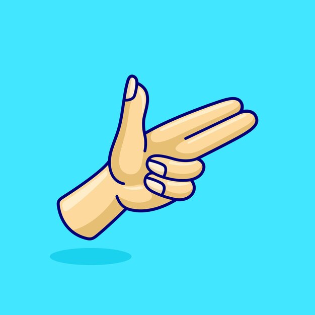 Vibrant Gesture: Expressive Hand Illustration in Cartoon Style | Jiffy ...