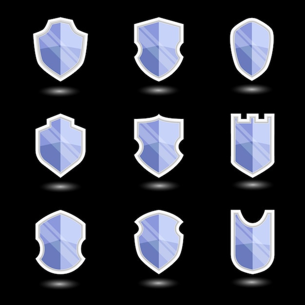 Elegant Crystalline Shields in Shades of Lavender and Indigo | Jiffy ...