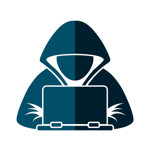 Hacker Laptop Icon. Simple Illustration Of Hacker Laptop Vector Icon ...