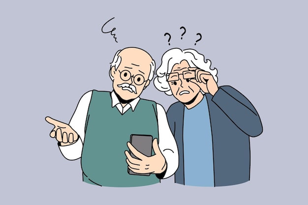 Perplexed Elderly Couple Struggling with Modern Technology | Jiffy Designs