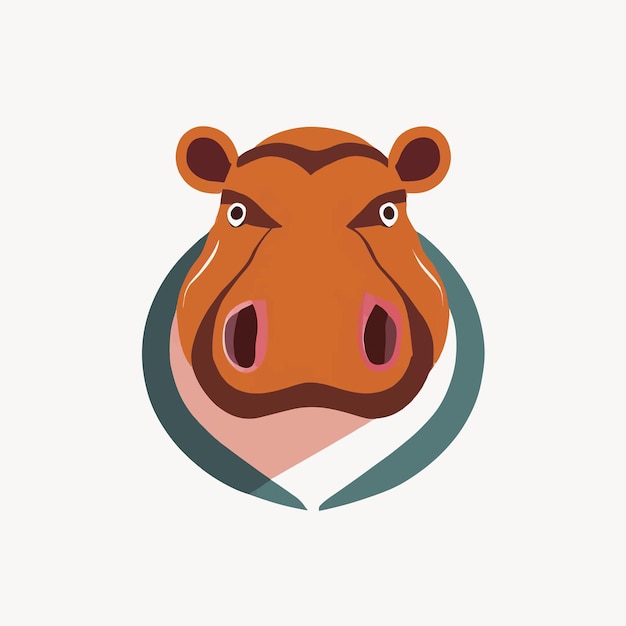 Vibrant Hippo Icon: A Playful and Whimsical Design | Jiffy Designs