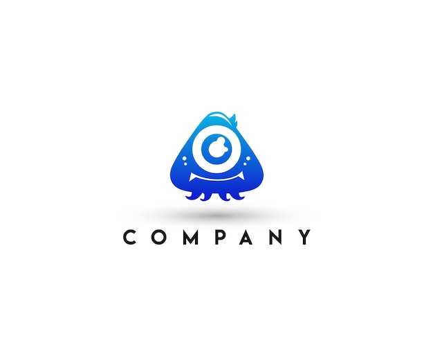Whimsical Blue Monster Logo for Dynamic Branding | Jiffy Designs