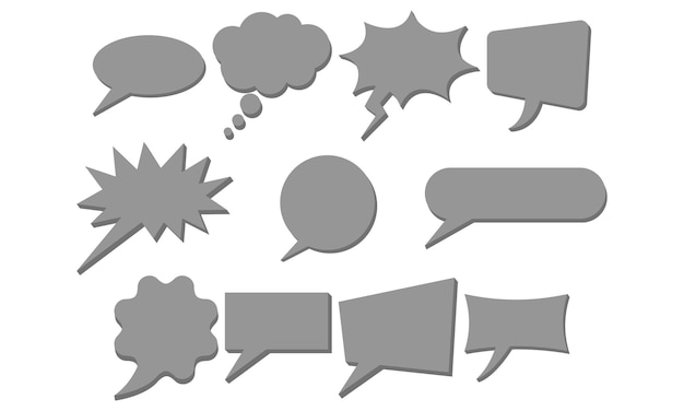 Diverse Speech Bubbles in Grayscale Tones | Jiffy Designs