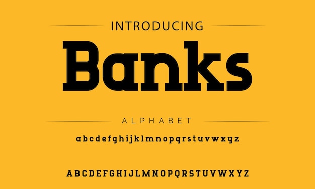 Introducing the Striking Banks Alphabet Font | Jiffy Designs
