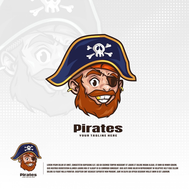 Jolly Pirate Captain with Eyepatch and Tricorn Hat | Jiffy Designs