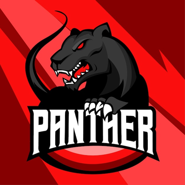 Fierce Panther Mascot Logo with Bold Typography | Jiffy Designs