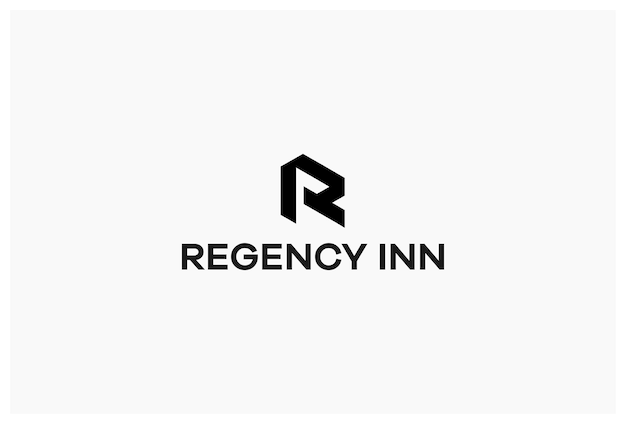 Elegant Geometric R-Shaped Logo for Regency Inn | Jiffy Designs