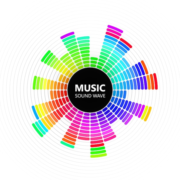 Vibrant Spectrum of Musical Frequencies Forming a Radiant Design ...