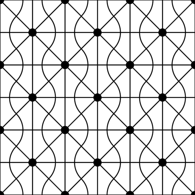 Interlocking Geometric Patterns in Striking Black and White | Jiffy Designs