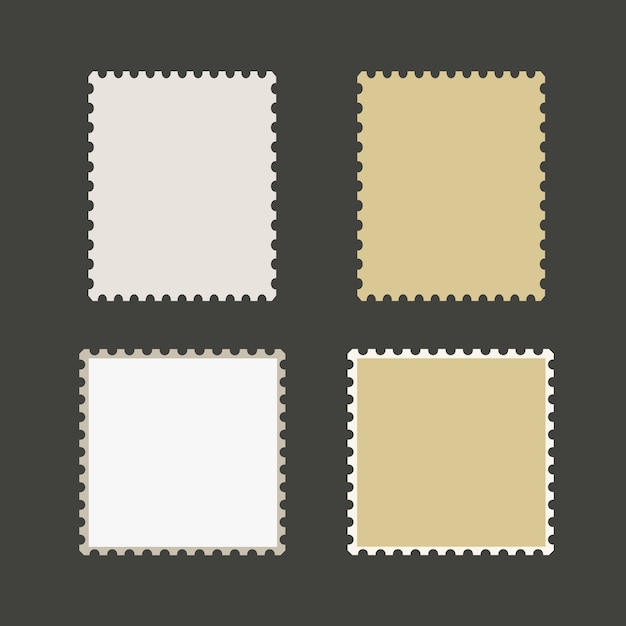 Simple Vintage Postage Stamp Designs with Perforated Edges | Jiffy Designs