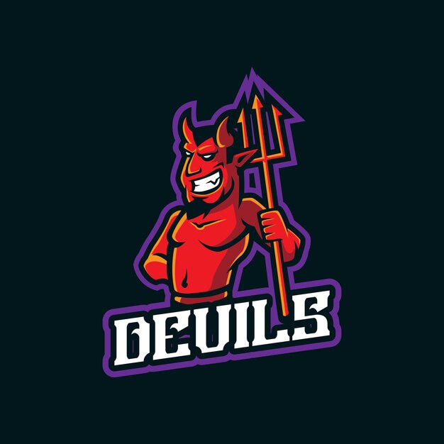 Fierce and Fiery Devil Mascot Logo Design | Jiffy Designs
