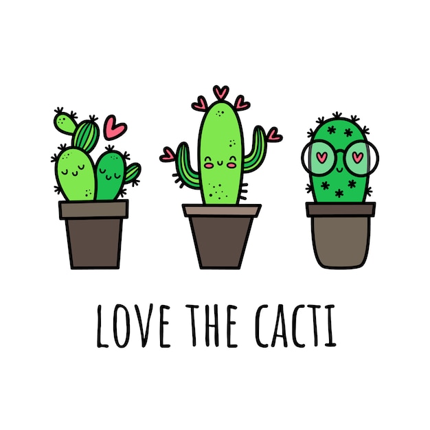 Whimsical Cactus Trio with Hearts and Googly Eyes | Jiffy Designs