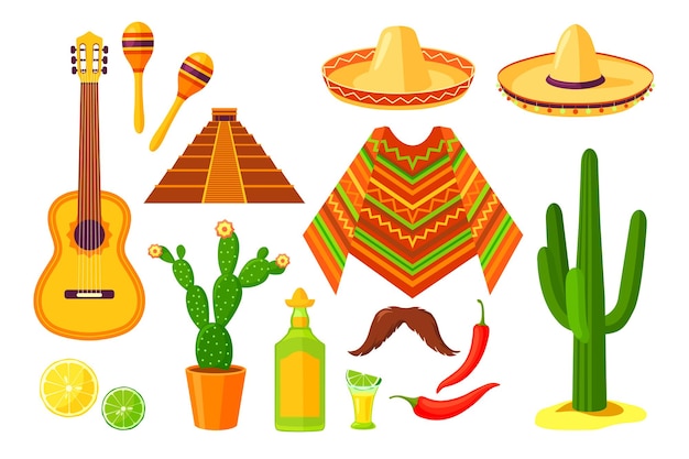 Vibrant Collection of Mexican Cultural Icons and Symbols | Jiffy Designs