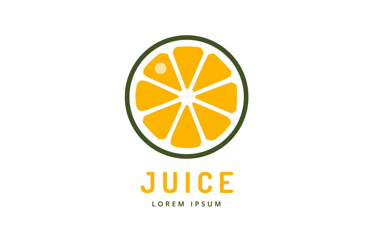 Lime Or Lemon Fruit Drink Logo Icon Template Design. Orange Juice ...