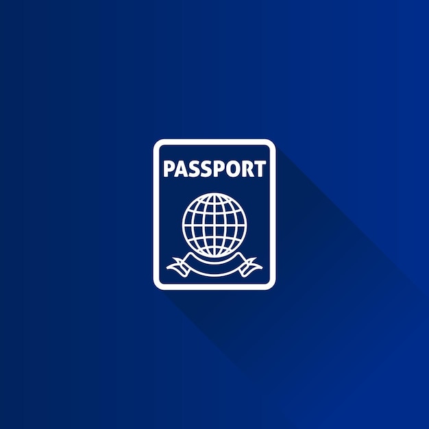 Iconic Passport Symbol on Vibrant Blue Background | Jiffy Designs