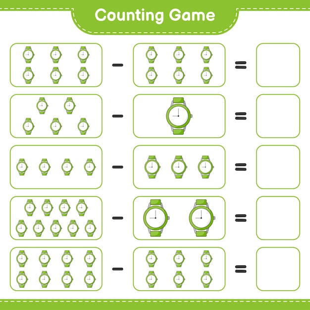 Engaging Counting Game with Watches and Clocks | Jiffy Designs