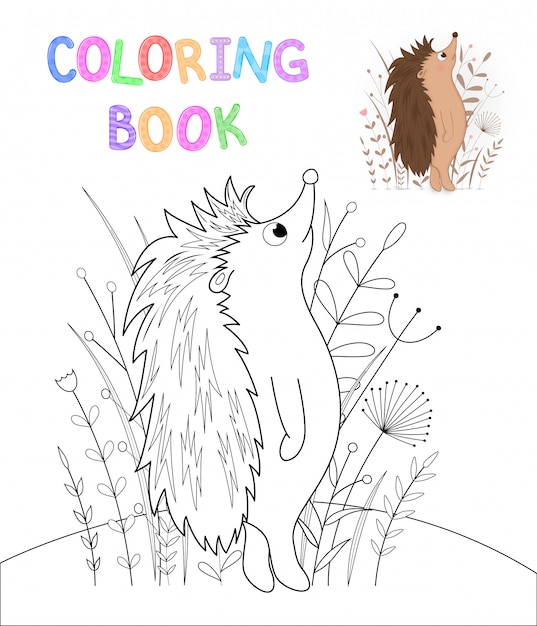 Charming Hedgehog in a Whimsical Nature Scene | Jiffy Designs