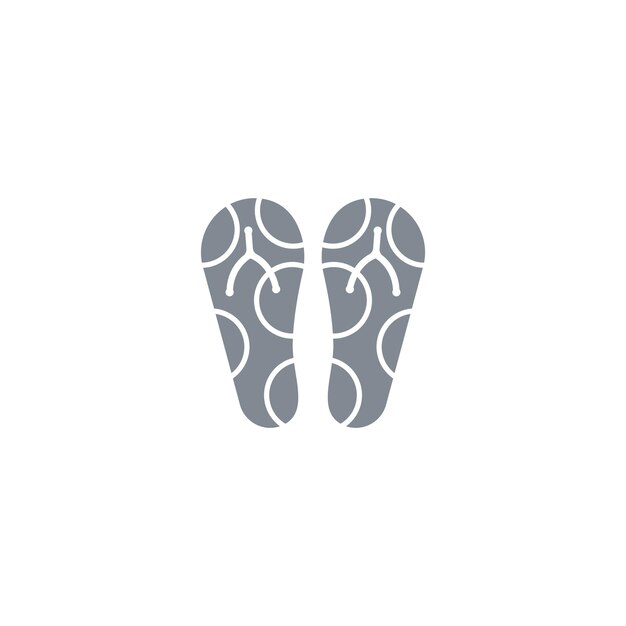 Stylized Footprint Icon in Shades of Gray | Jiffy Designs