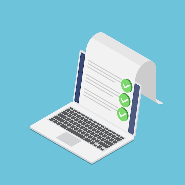 Sleek Laptop with Vibrant Checkmarks on Minimalist Background | Jiffy ...