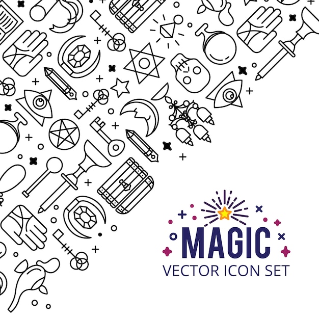 Magic Icon Set with Mystical Symbols and Esoteric Elements | Jiffy Designs