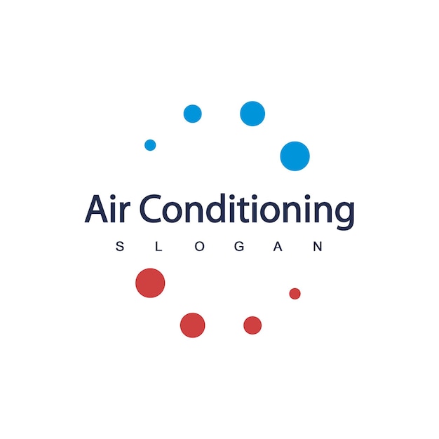 Stylish Circular Air Conditioning Slogan with Vibrant Dots | Jiffy Designs