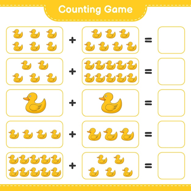 Adorable Ducky Counting Game for Early Math Learning | Jiffy Designs