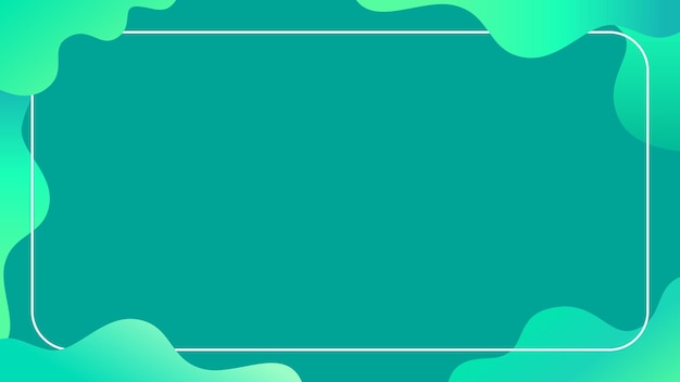 Vibrant Teal Gradient Frame with Organic Shapes | Jiffy Designs