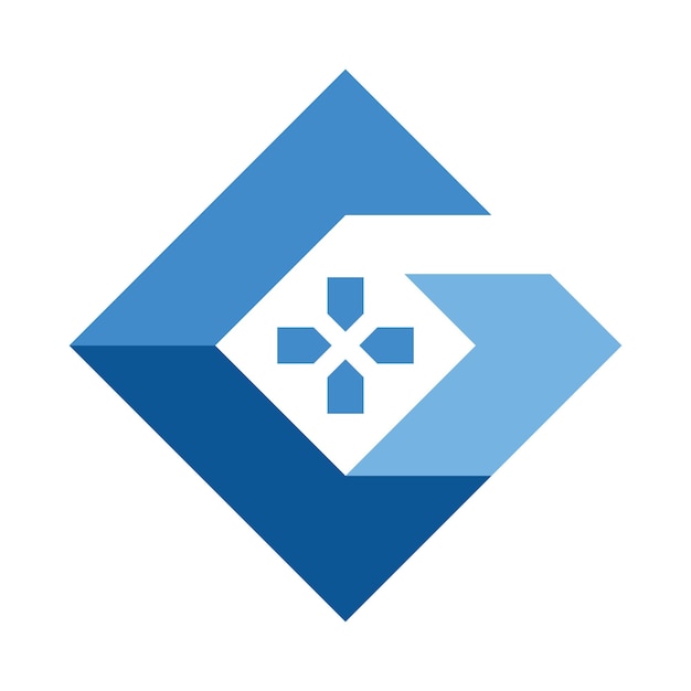 Striking Blue Geometric Design with Distinctive Cross Symbol | Jiffy ...