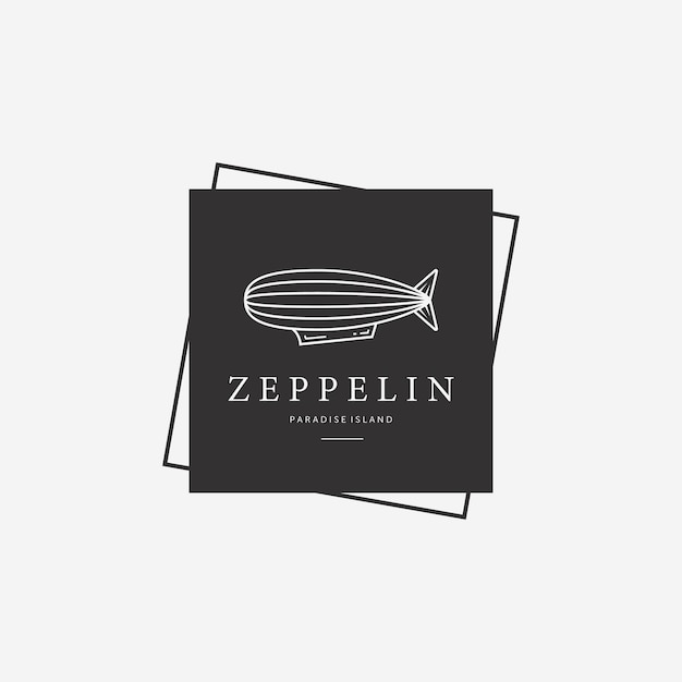 Vintage Zeppelin Graphic Design with Airship Silhouette | Jiffy Designs