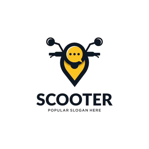 Cheerful Scooter Icon with Friendly Smiley Face Design | Jiffy Designs