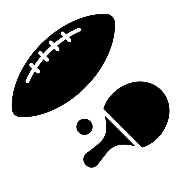 Iconic Sports Symbols: Football and Ping Pong Paddle | Jiffy Designs