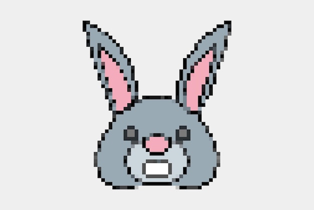 Adorable Pixel Art Bunny with Expressive Features | Jiffy Designs