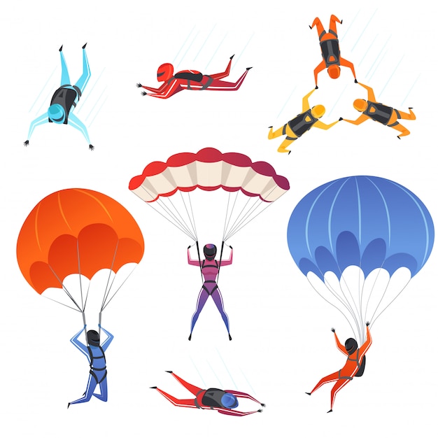 Vibrant Skydiving Collection: Thrilling Aerial Stunts and Colorful ...