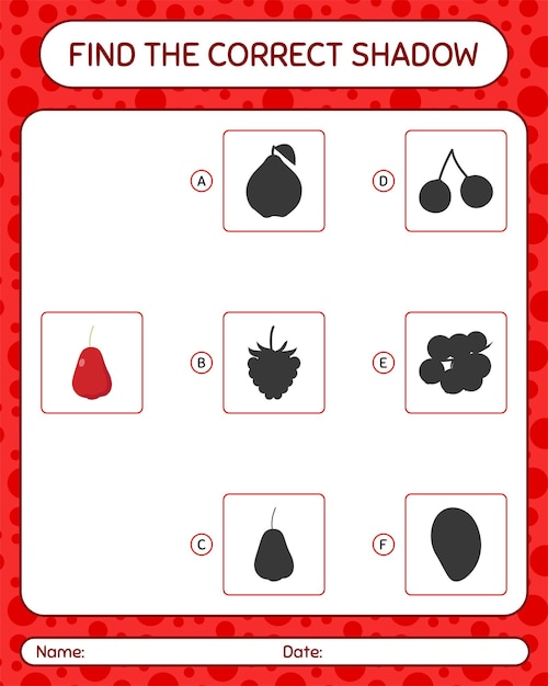 Discover the Matching Fruit Shadows in this Engaging Visual Puzzle ...