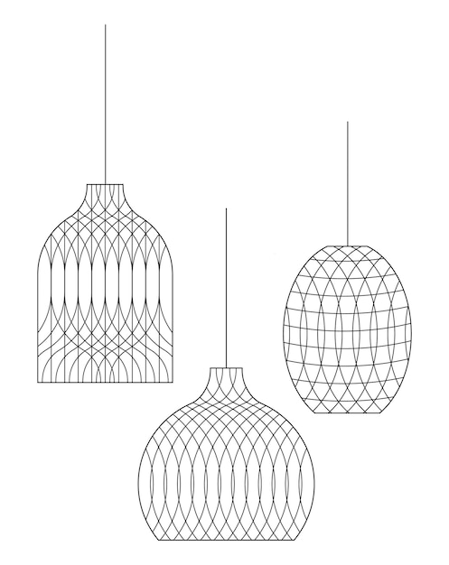 Elegant Geometric Pendant Lights in Minimalist Wireframe Design | Jiffy ...