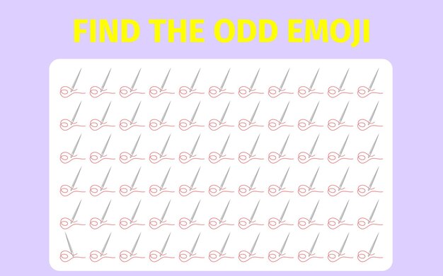 Spot the Odd Scissors Emoji in the Grid | Jiffy Designs