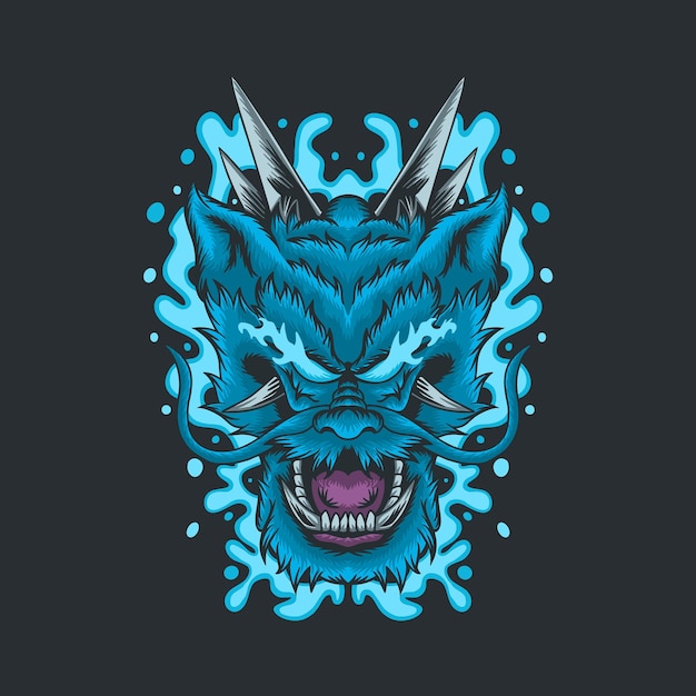 Fierce Aquatic Dragon Roaring Amidst Shimmering Bubbles | Jiffy Designs