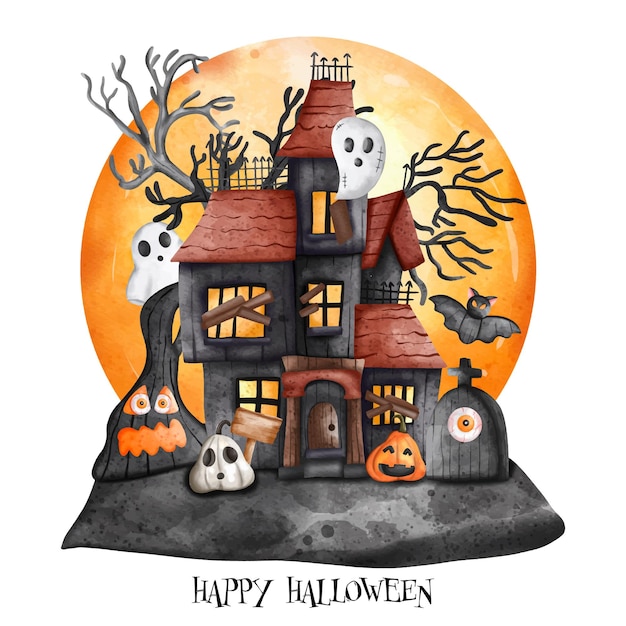Enchanting Halloween Haunted House Scene | Jiffy Designs