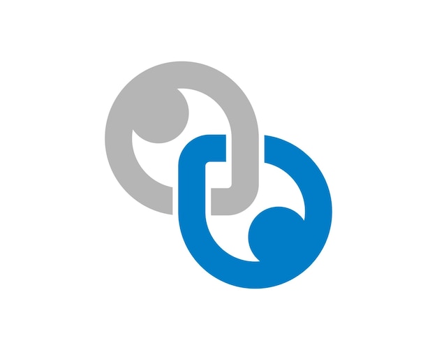 Interlocking Circular Shapes in Shades of Blue and Gray | Jiffy Designs