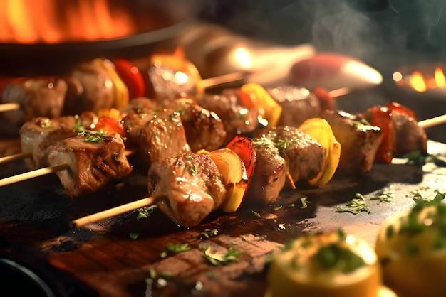 Sizzling Skewers of Savory Grilled Meats and Vegetables | Jiffy Designs